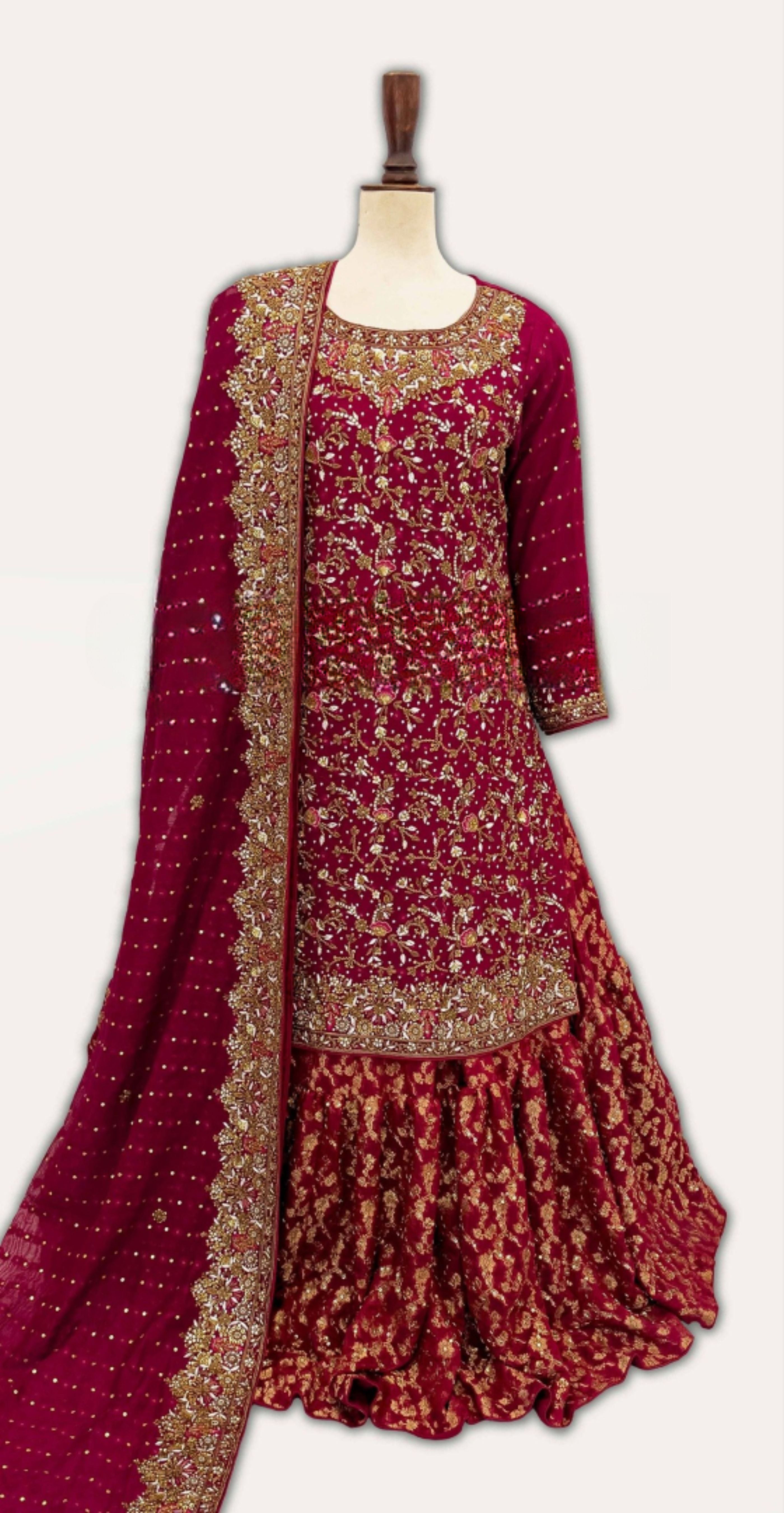 Shahkaar-e-Ratan Bridal Sharara | Bazzaz Official – bazzaz.pk